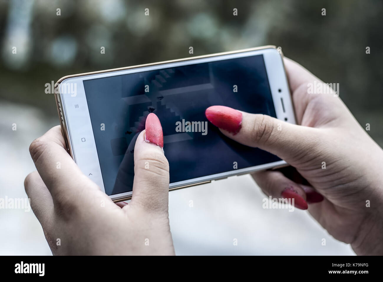 Long nails typing hi-res stock photography and images - Alamy