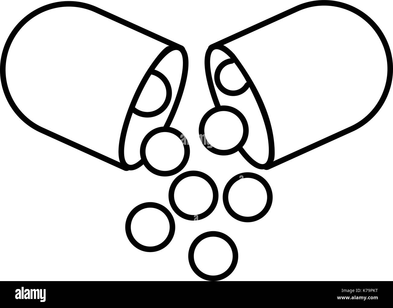 Capsule pill icon , outline style Stock Vector Image & Art - Alamy