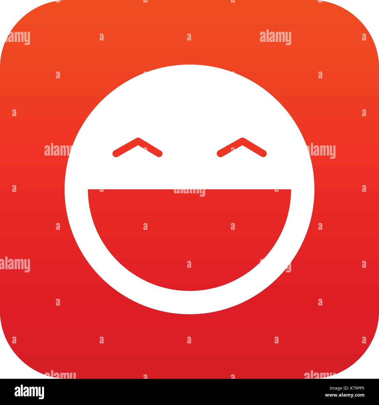 Laughing emoticon digital red Stock Vector Image & Art - Alamy