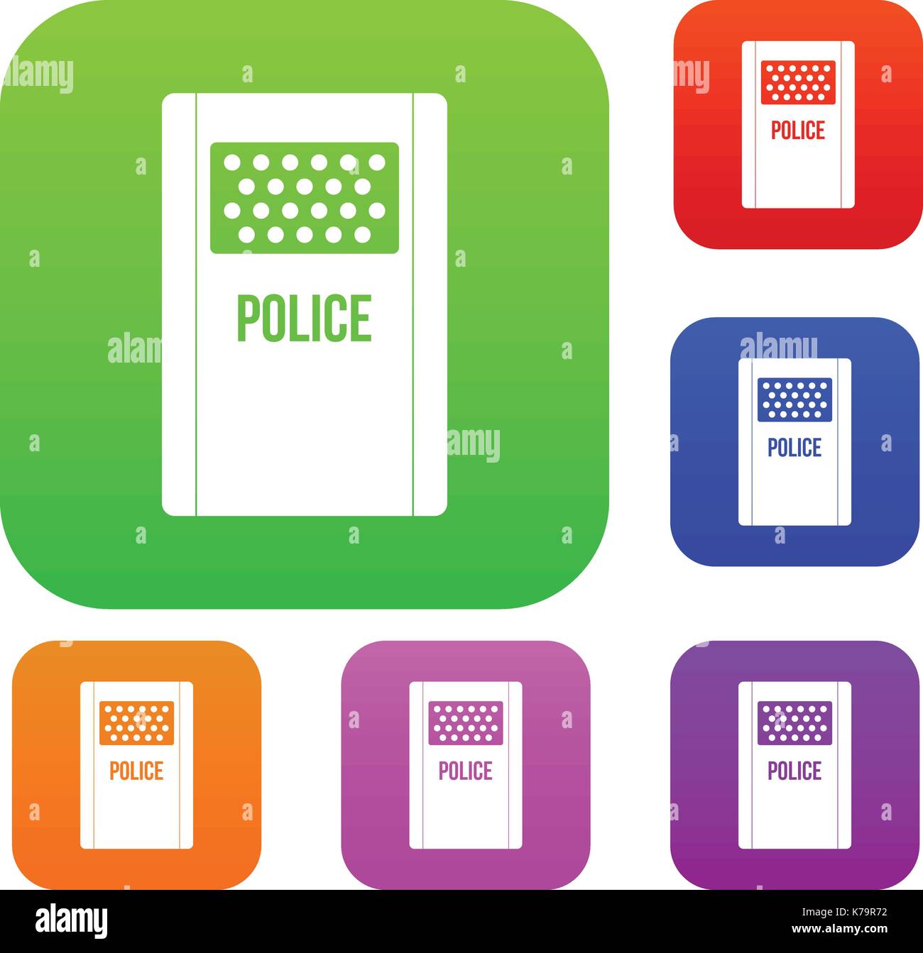 Riot shield set color collection Stock Vector Image & Art - Alamy