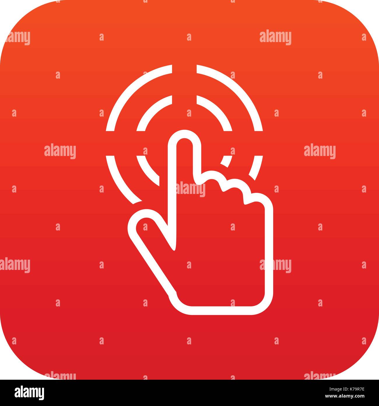 Click icon digital red Stock Vector Image & Art - Alamy
