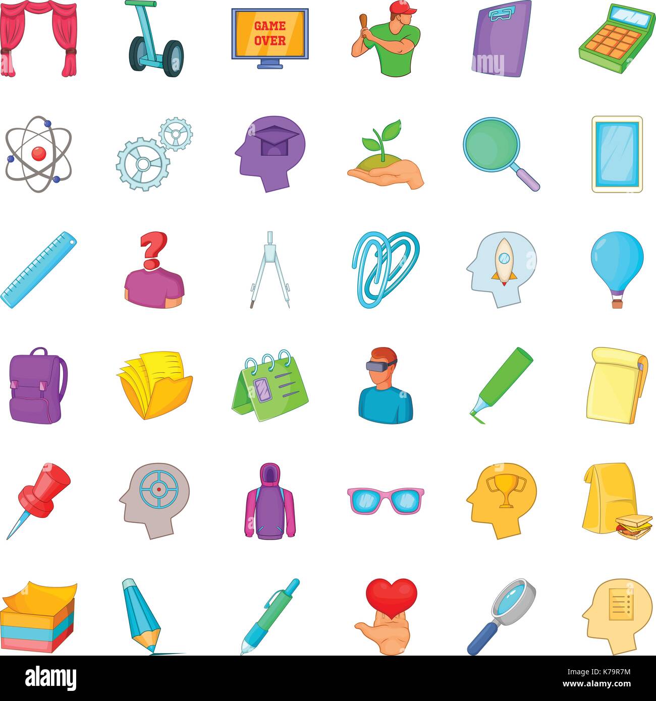 Certificate icons set, cartoon style Stock Vector Image & Art - Alamy
