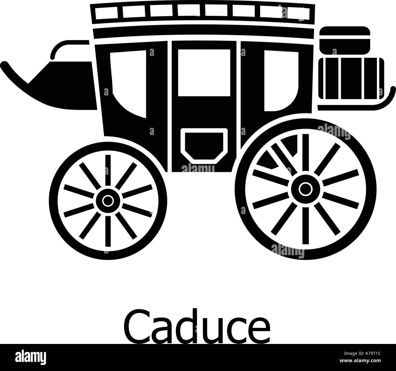 Carriage icon, simple black style Stock Vector Image & Art - Alamy