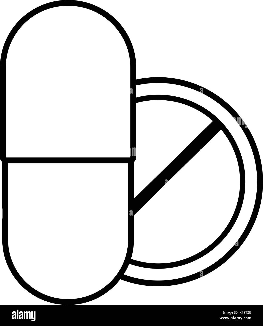 Pill and tablet icon , outline style Stock Vector Image & Art - Alamy