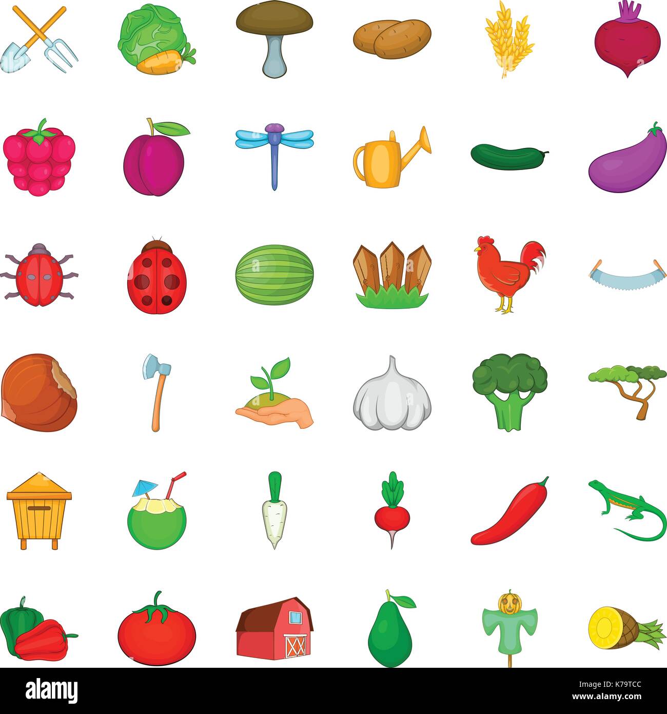 September icons set, cartoon style Stock Vector Image & Art - Alamy