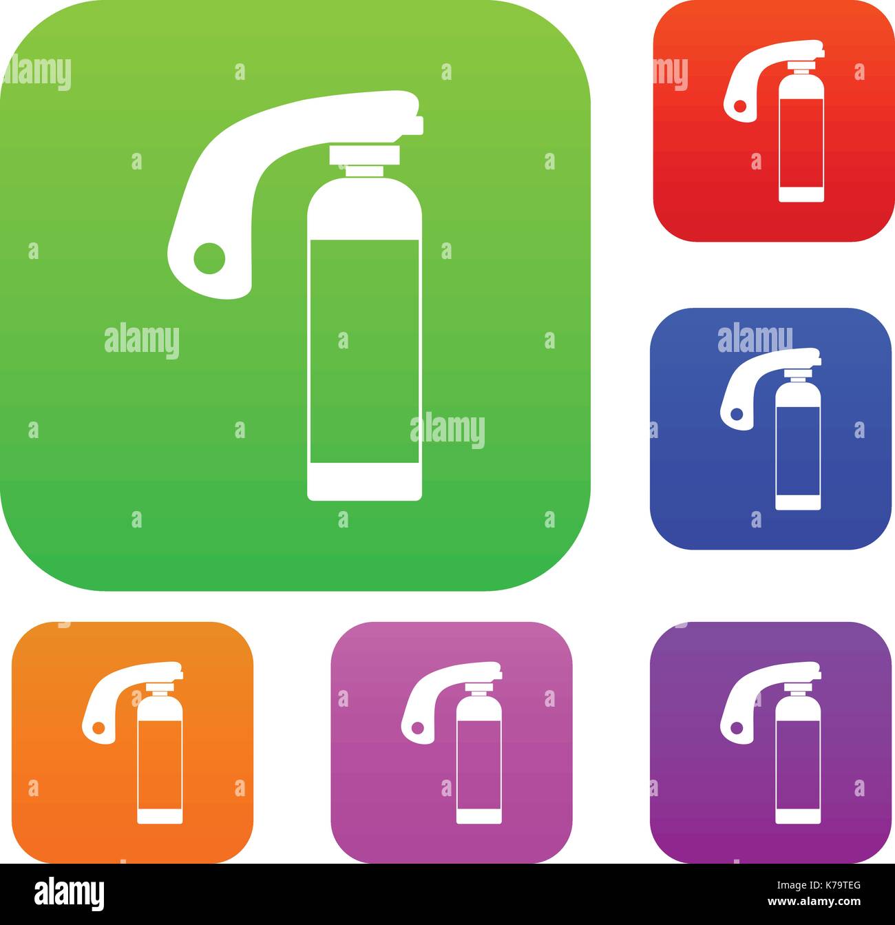 Fire extinguisher set color collection Stock Vector Image & Art - Alamy