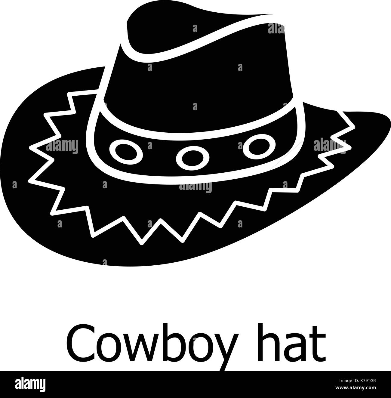 Cowboy hat icon, simple black style Stock Vector Image & Art - Alamy