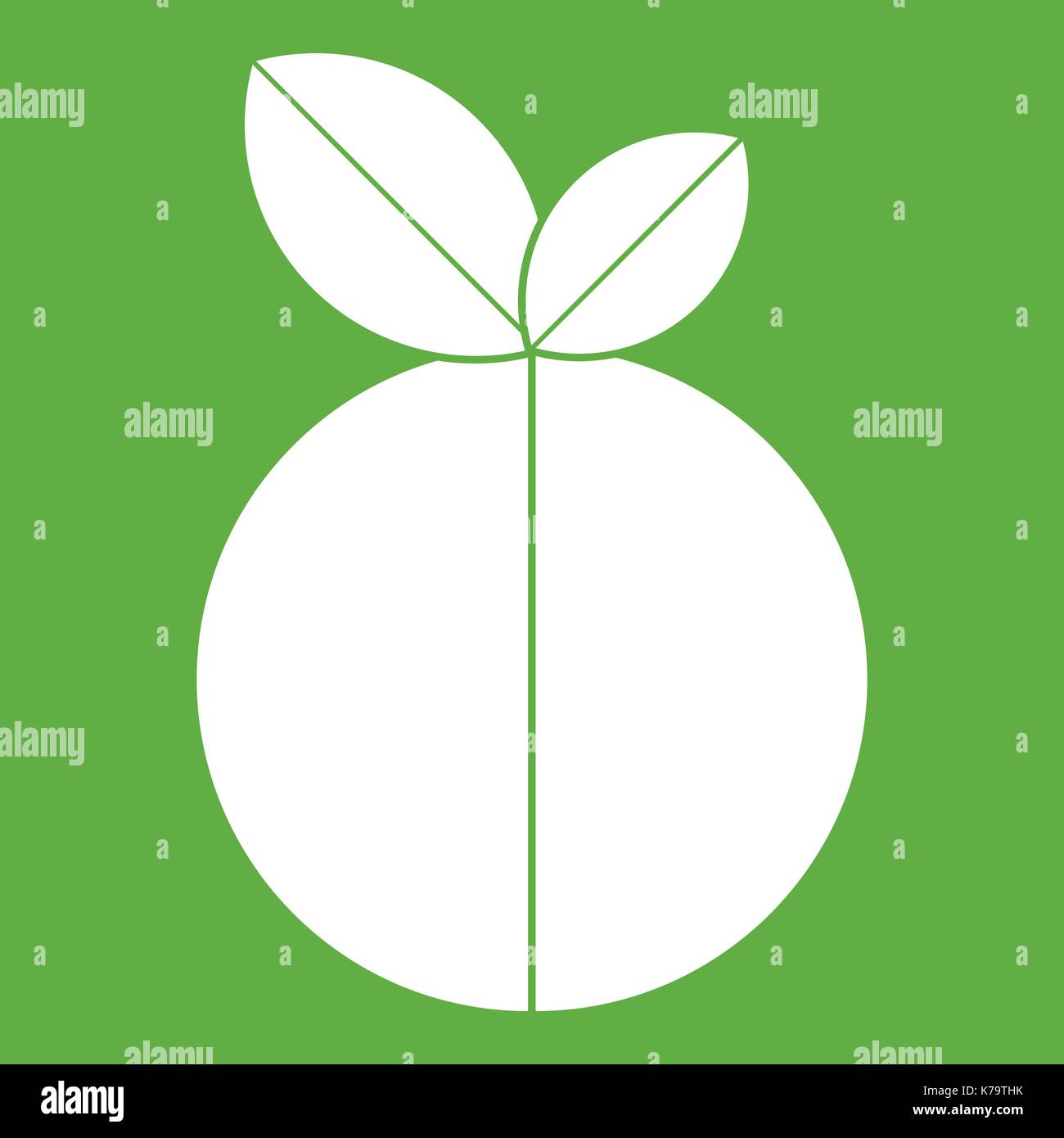 Round apple icon green Stock Vector Image & Art - Alamy