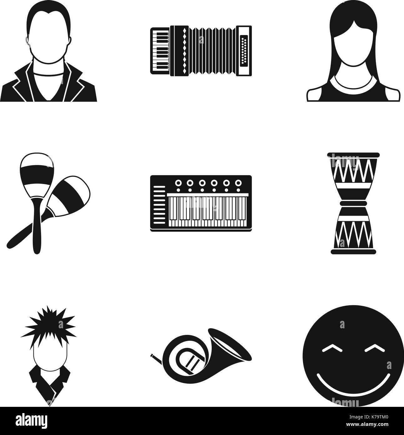 Audience icons set, simple style Stock Vector Image & Art - Alamy