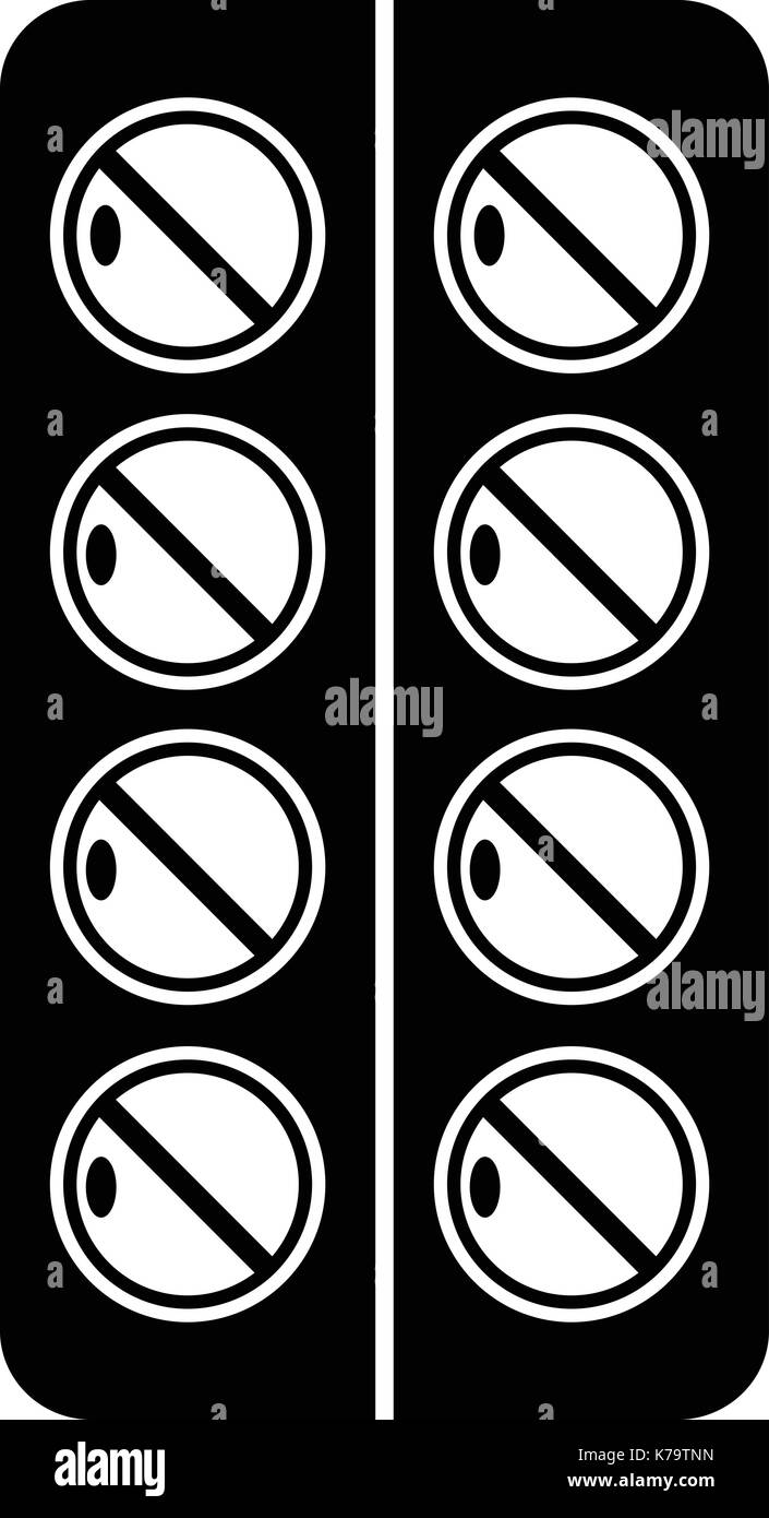 Pill box icon , simple style Stock Vector Image & Art - Alamy