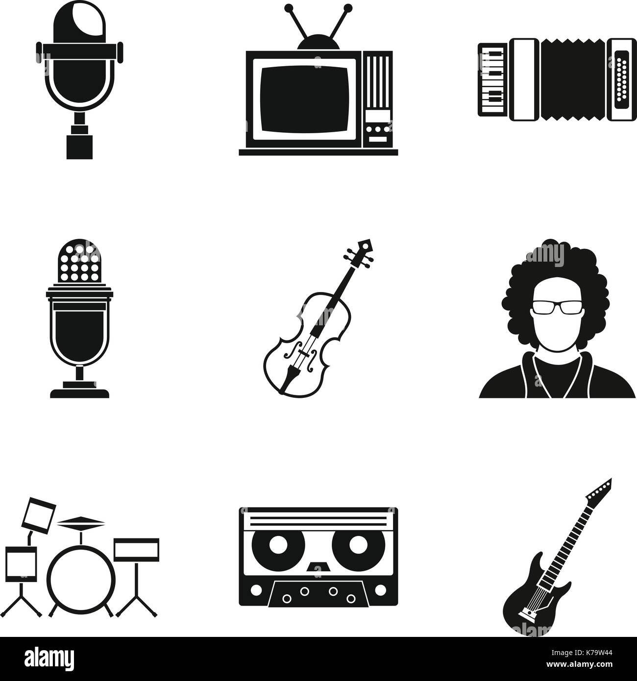 Public icons set, simple style Stock Vector Image & Art - Alamy