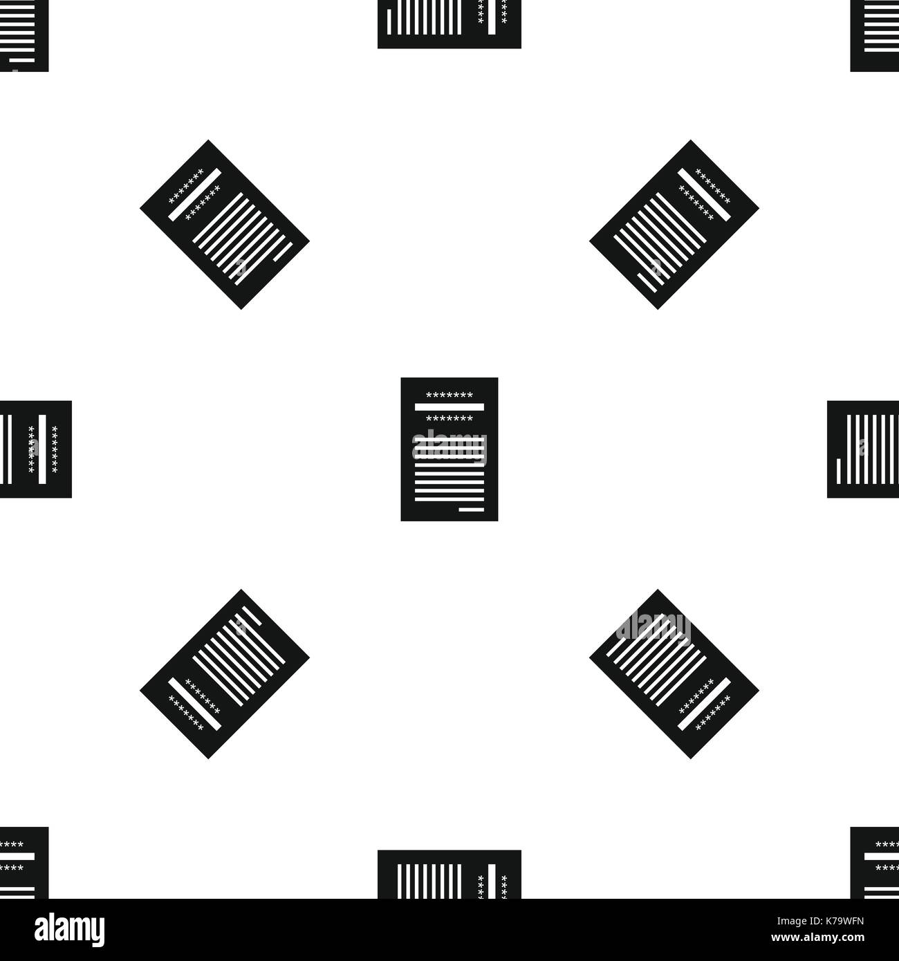 Sales printed receipt pattern seamless black Stock Vector Image & Art ...