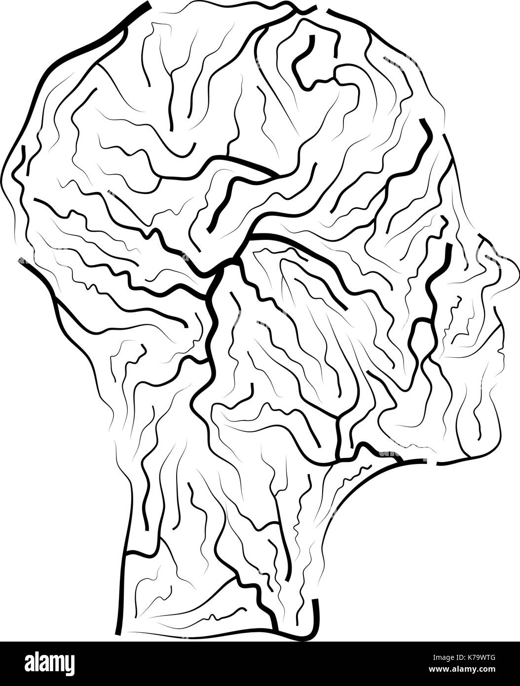 vein human head vector symbol icon design. Beautiful illustration ...
