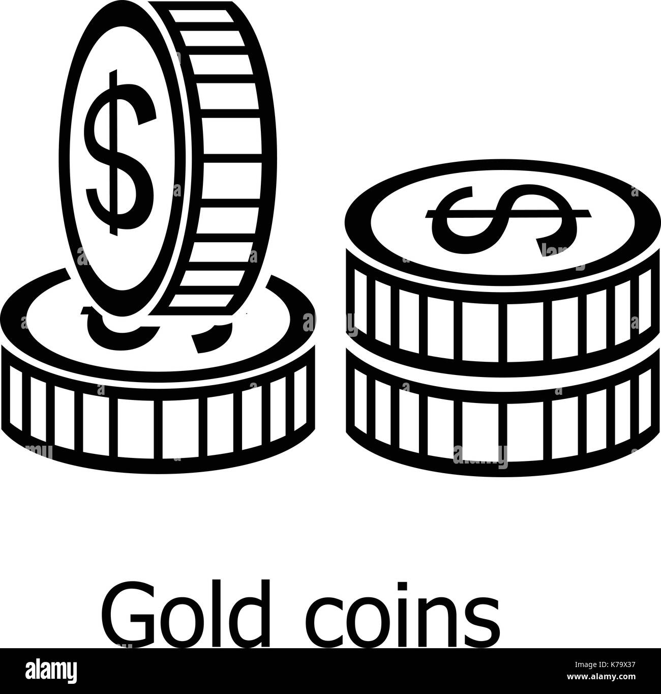 Coin icon, simple black style Stock Vector Image & Art - Alamy