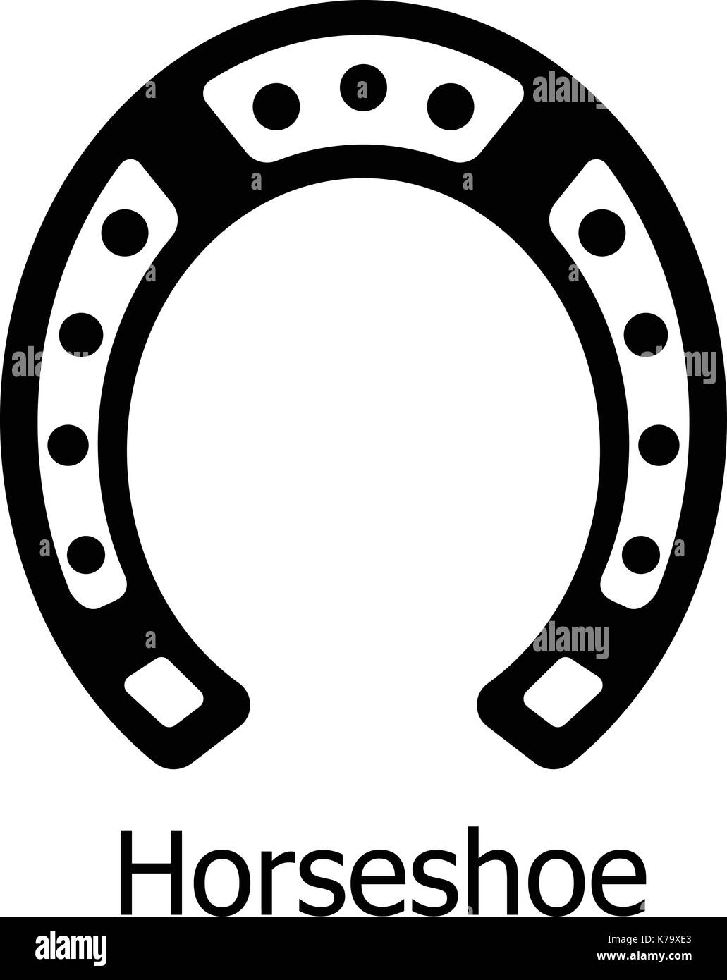 Horseshoe icon, simple black style Stock Vector Image & Art - Alamy