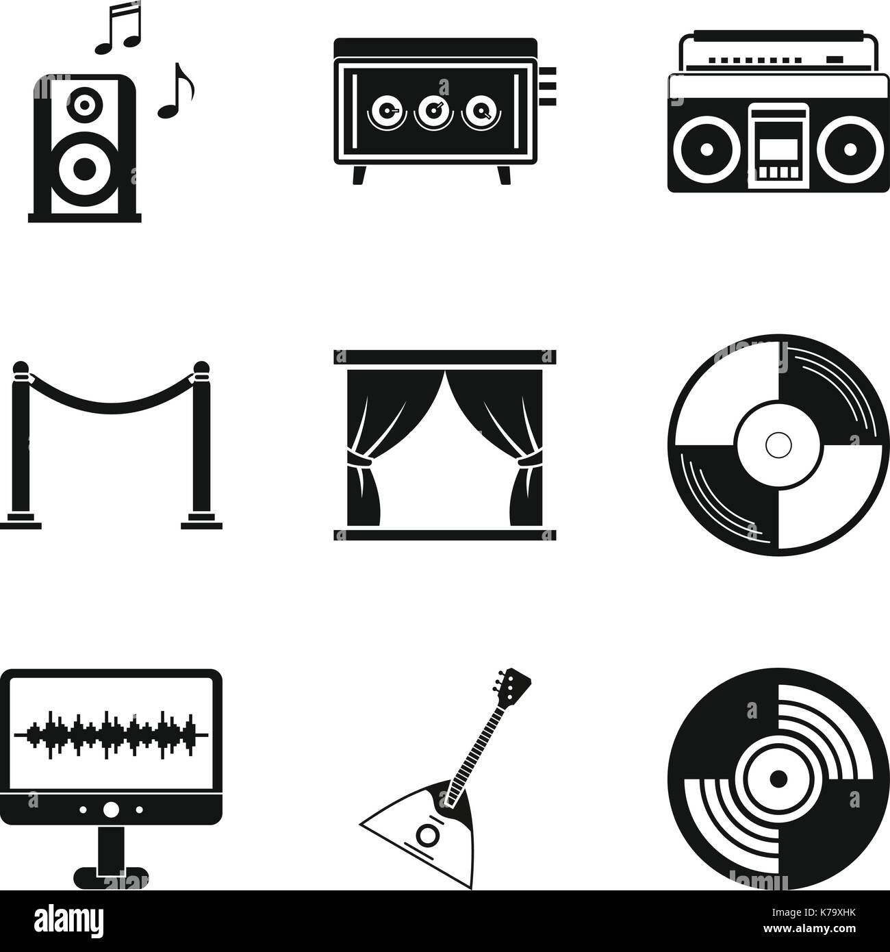 Writing music icons set, simple style Stock Vector Image & Art - Alamy