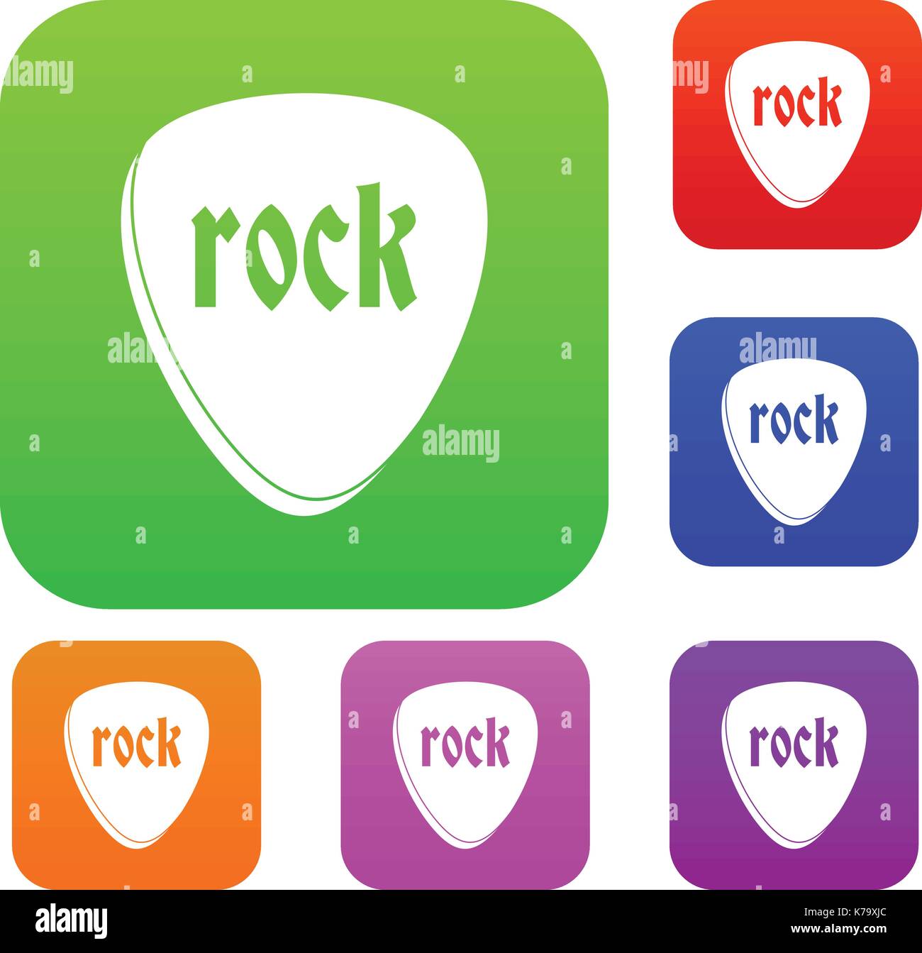 Rock stone set color collection Stock Vector Image & Art - Alamy