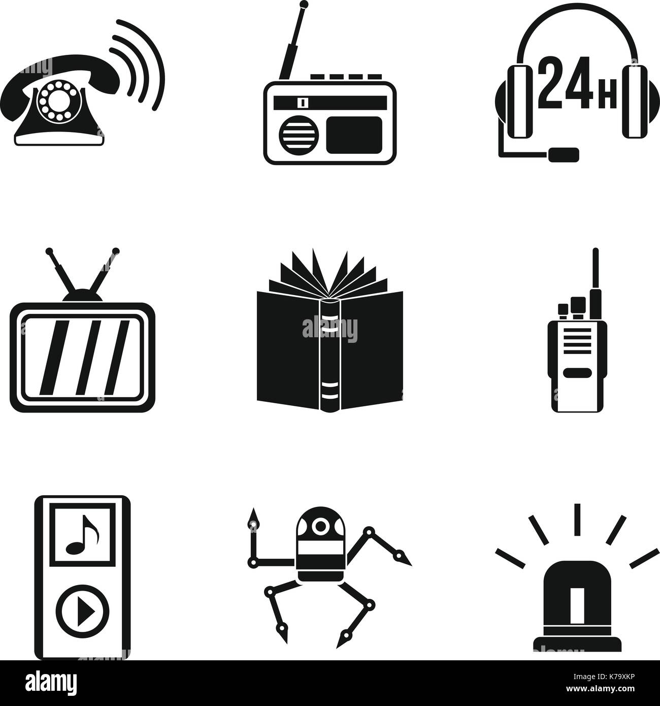 Musical notation icons set, simple style Stock Vector Image & Art - Alamy