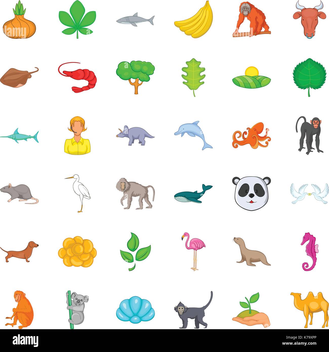 Instinct icons set, cartoon style Stock Vector Image & Art - Alamy