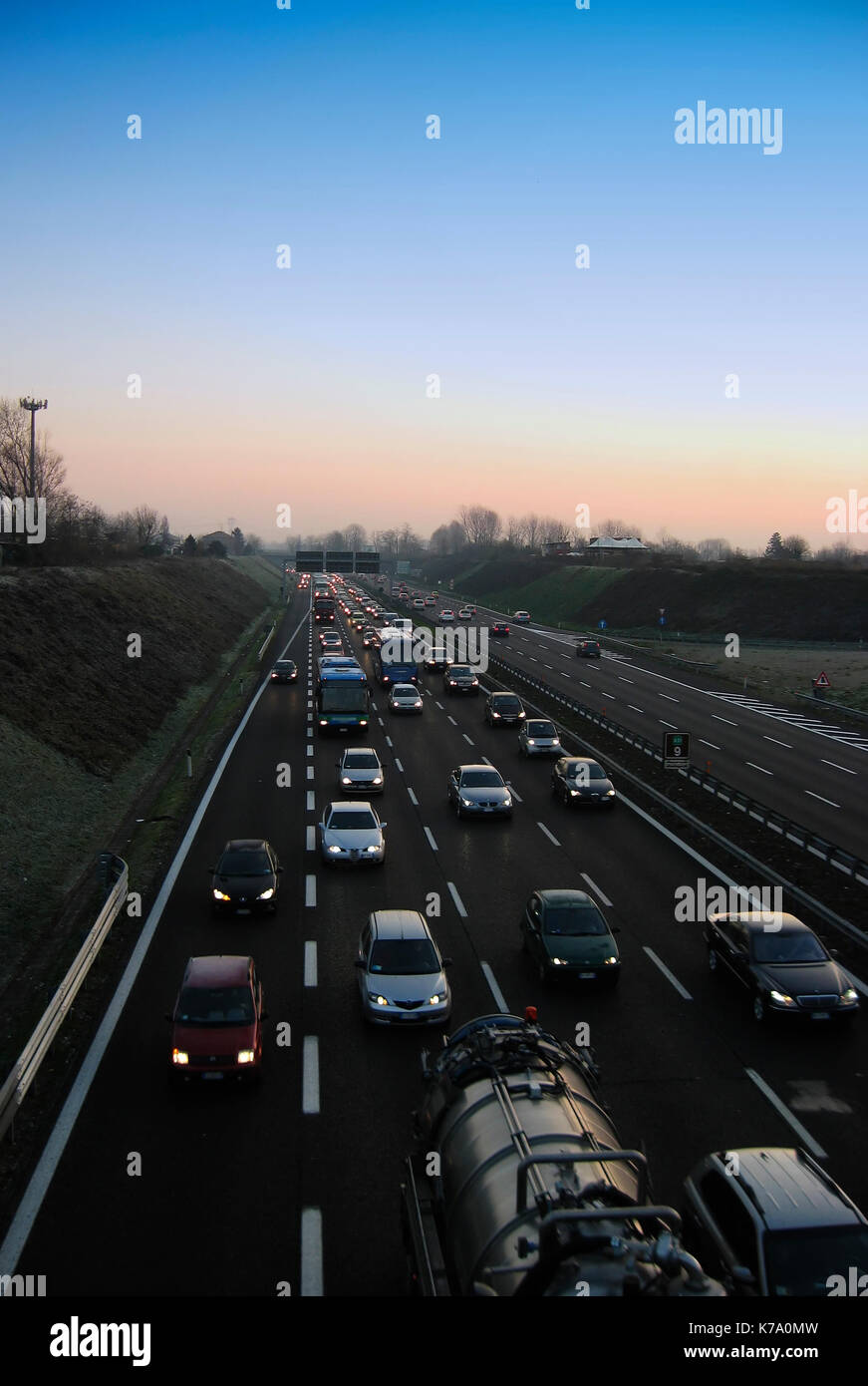 higway in rush hour Stock Photo - Alamy