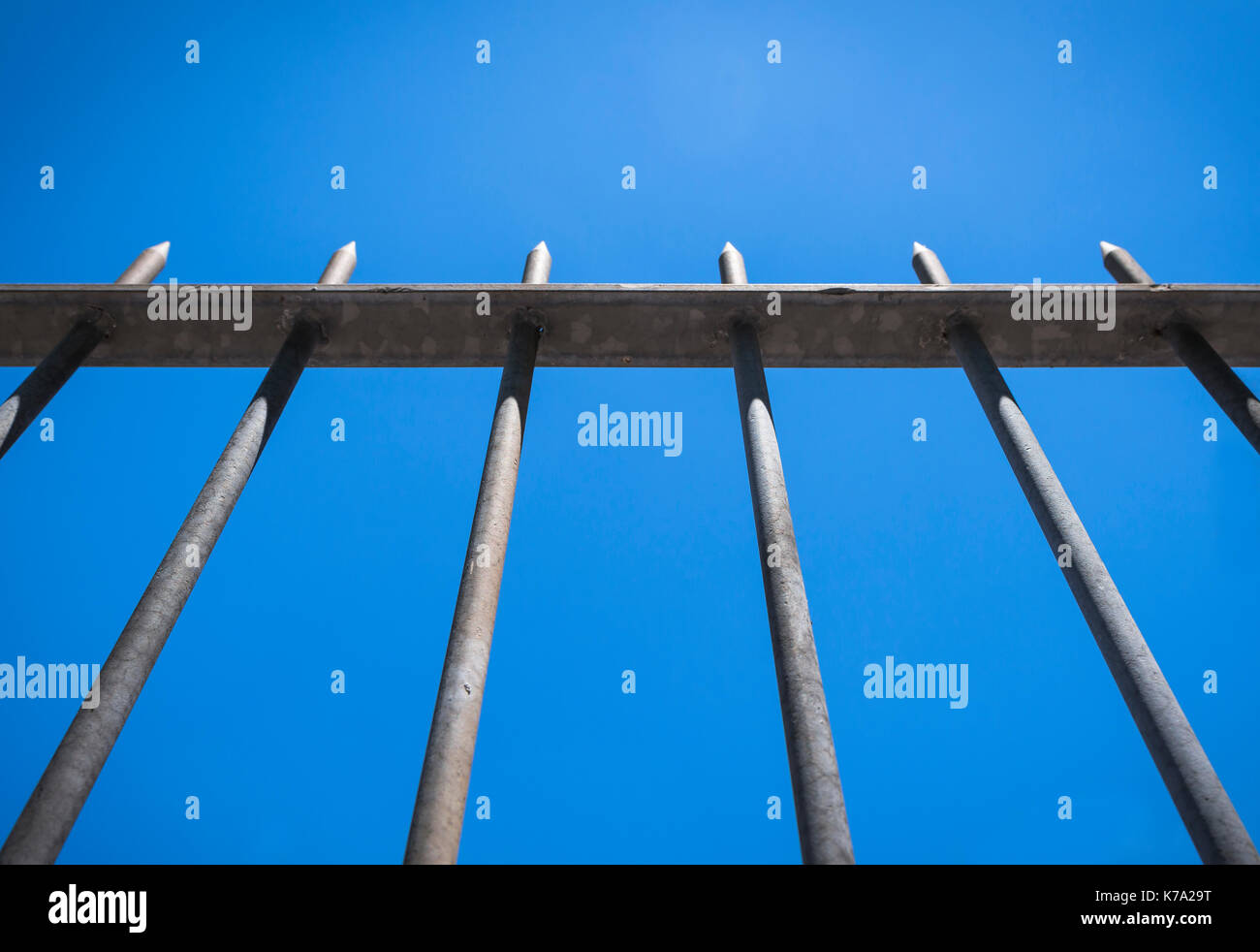 Arrow Fence for protection Stock Photo - Alamy