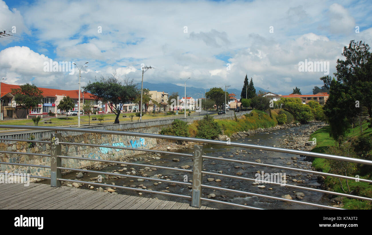 View of the river Tomebamba that crosses the city of Cuenca Stock Photo ...