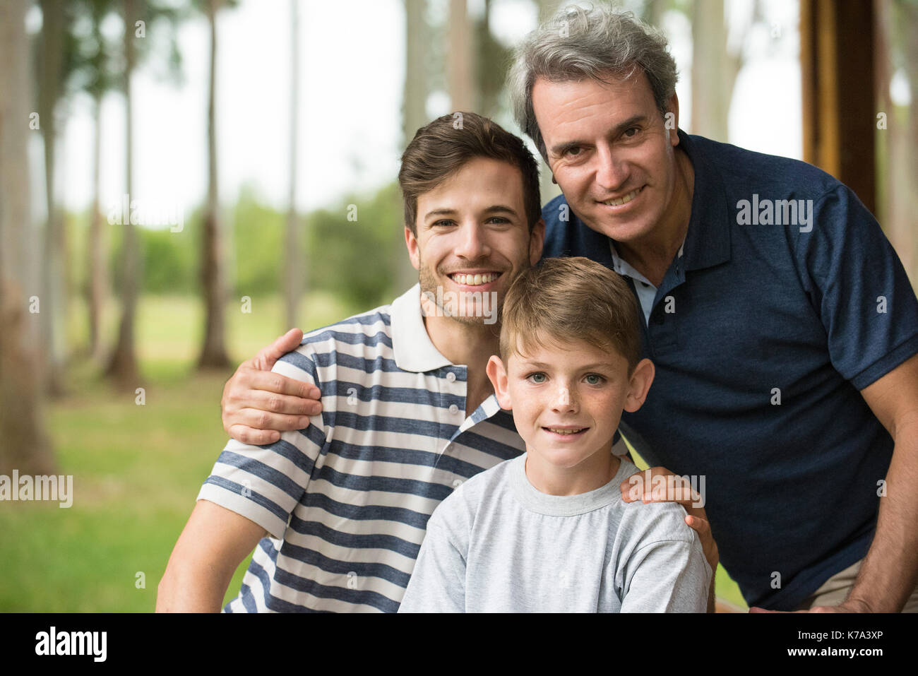 Grandfather, son and grandson, portrait Stock Photo - Alamy