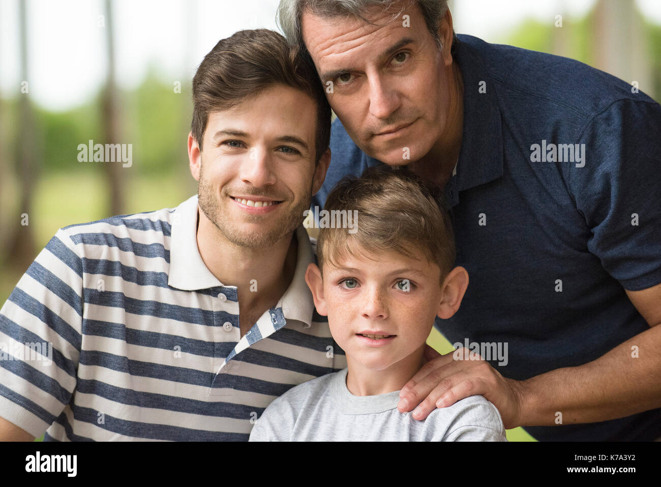 Three generations father son grandson hi-res stock photography and ...