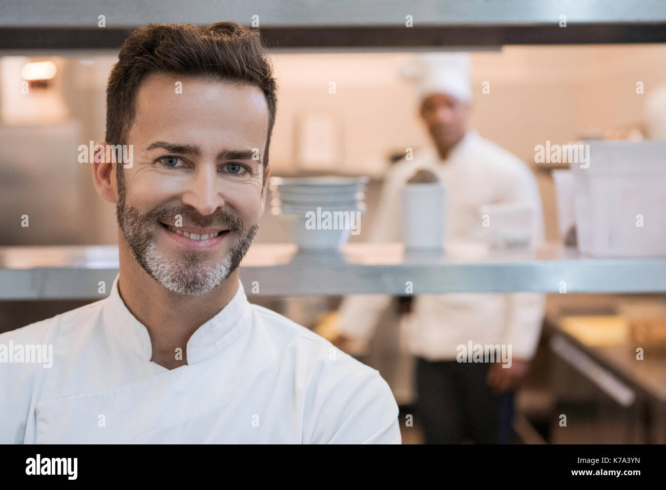 Chef in commercial kitchen, portrait Stock Photo - Alamy