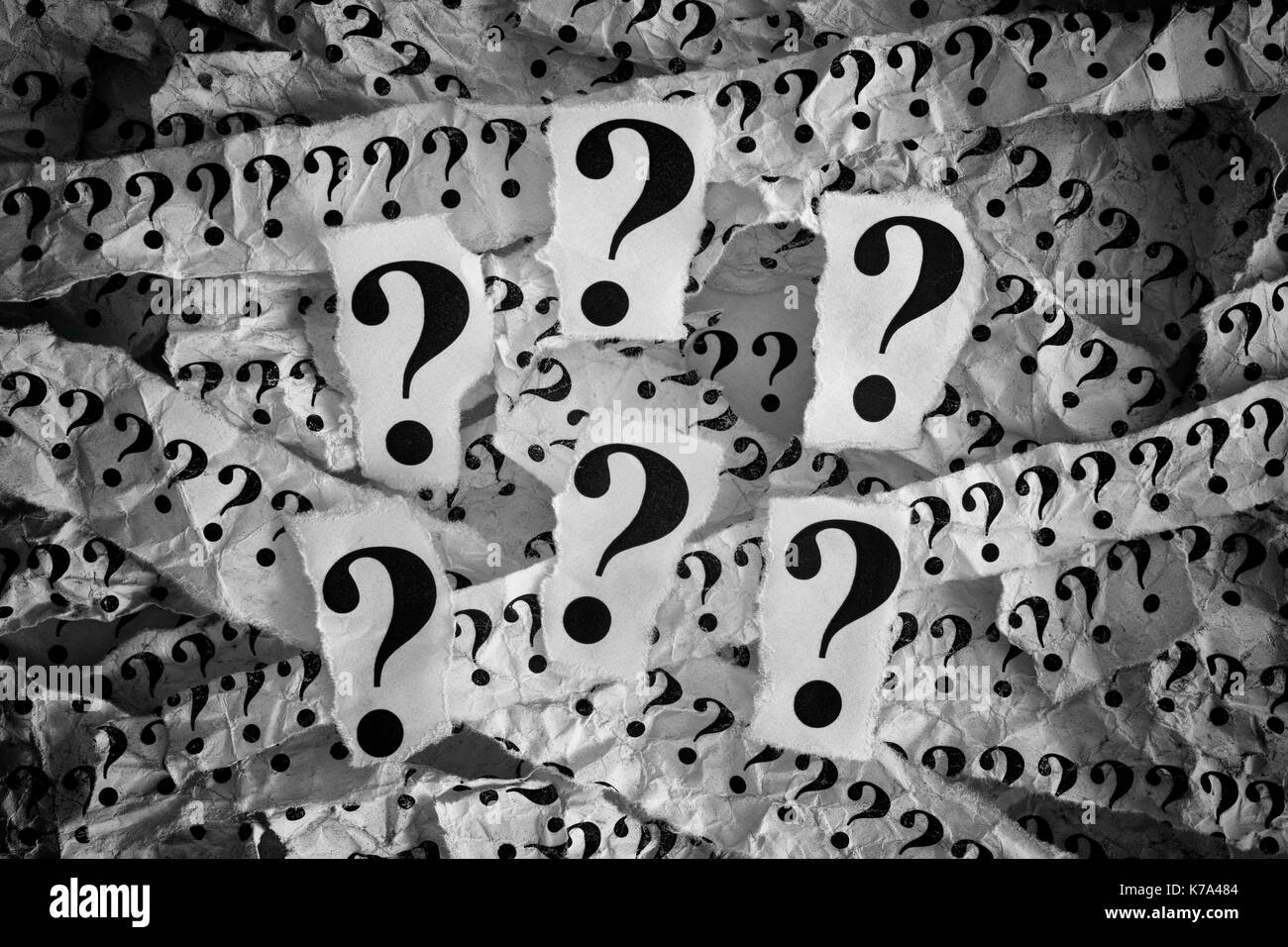 Question mark. Torn pieces of paper with question marks. Concept Image ...