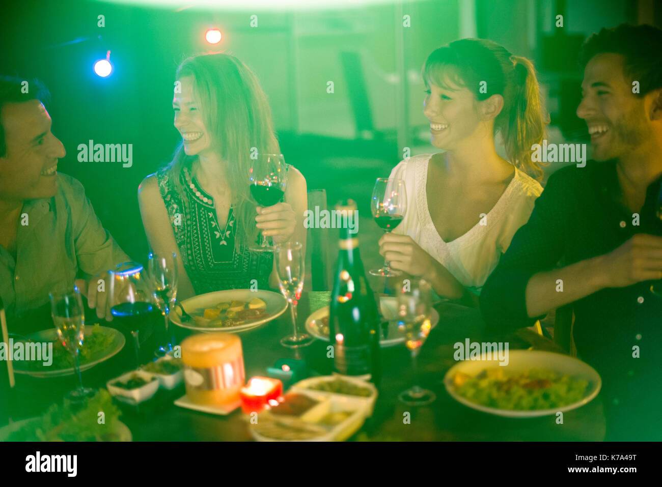 People having dinner together outdoors Stock Photo - Alamy