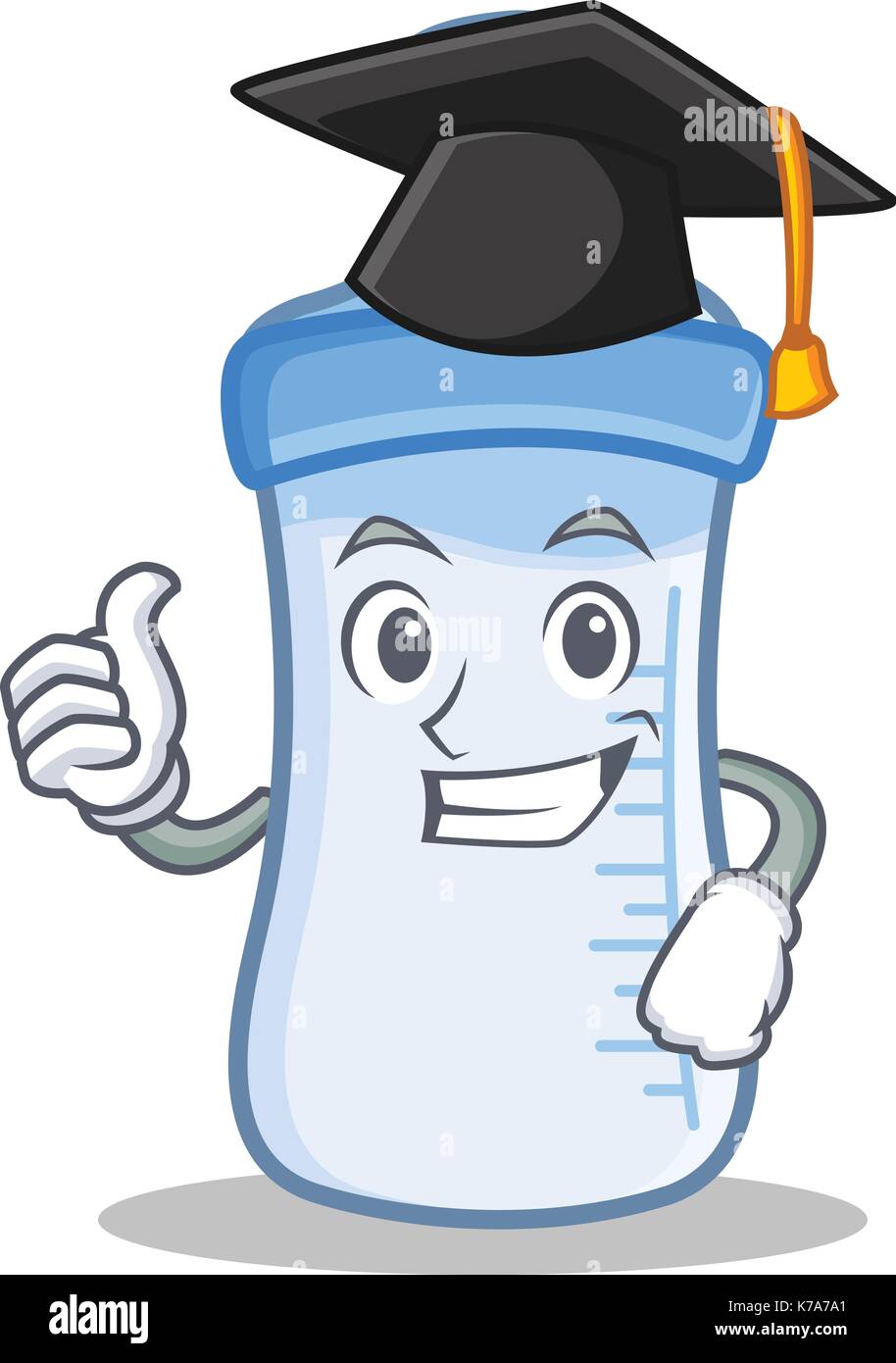 Graduation baby bottle character cartoon Stock Vector Image & Art - Alamy