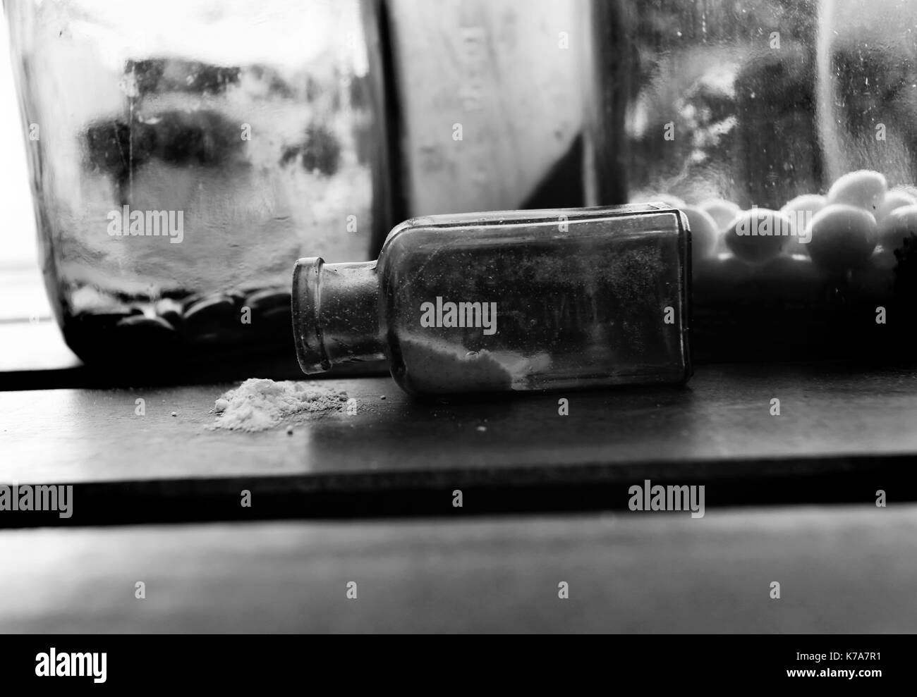 Potion bottles Black and White Stock Photos & Images - Alamy