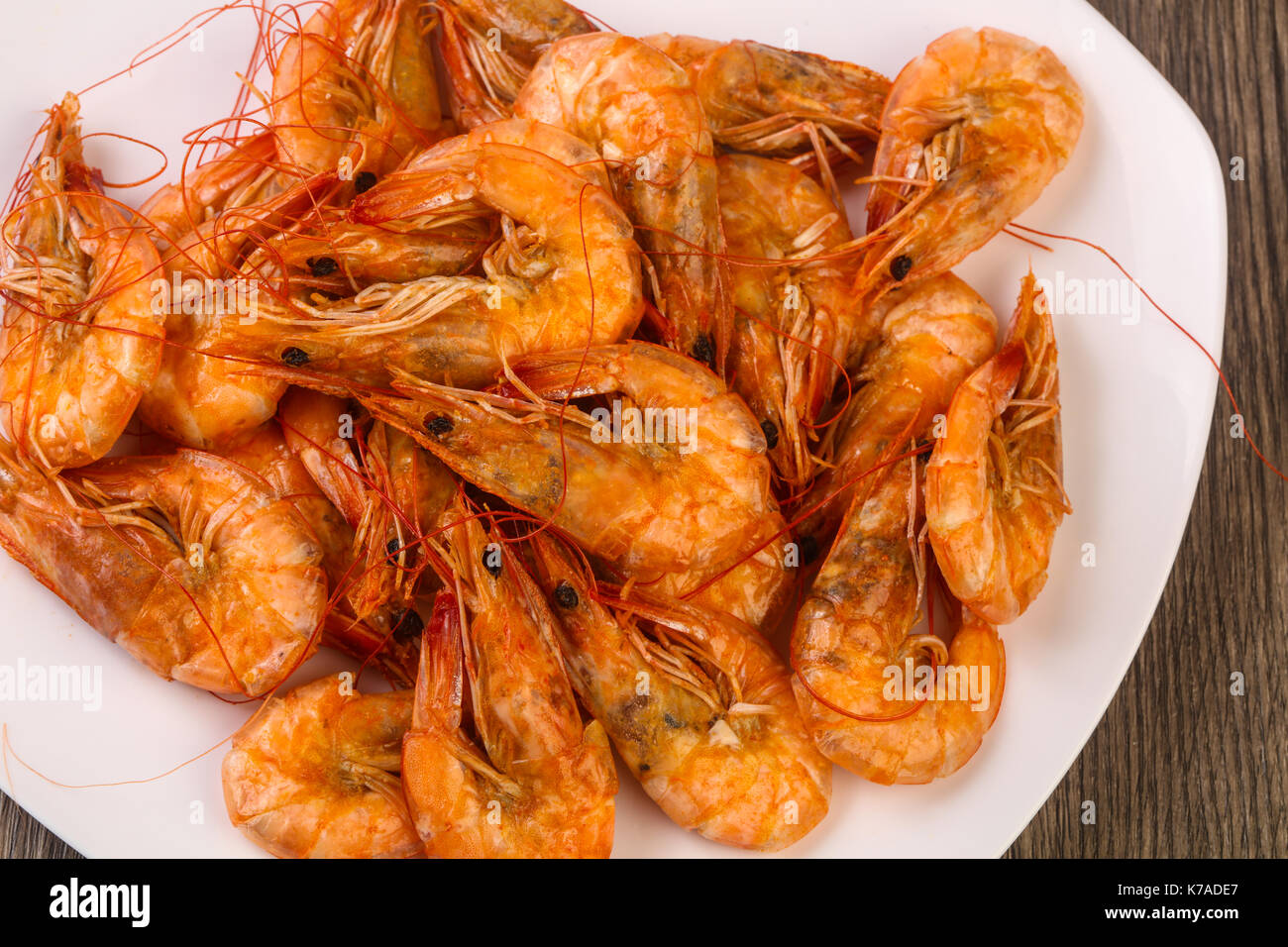 Boiled prawns in the bowl - ready for eat Stock Photo - Alamy