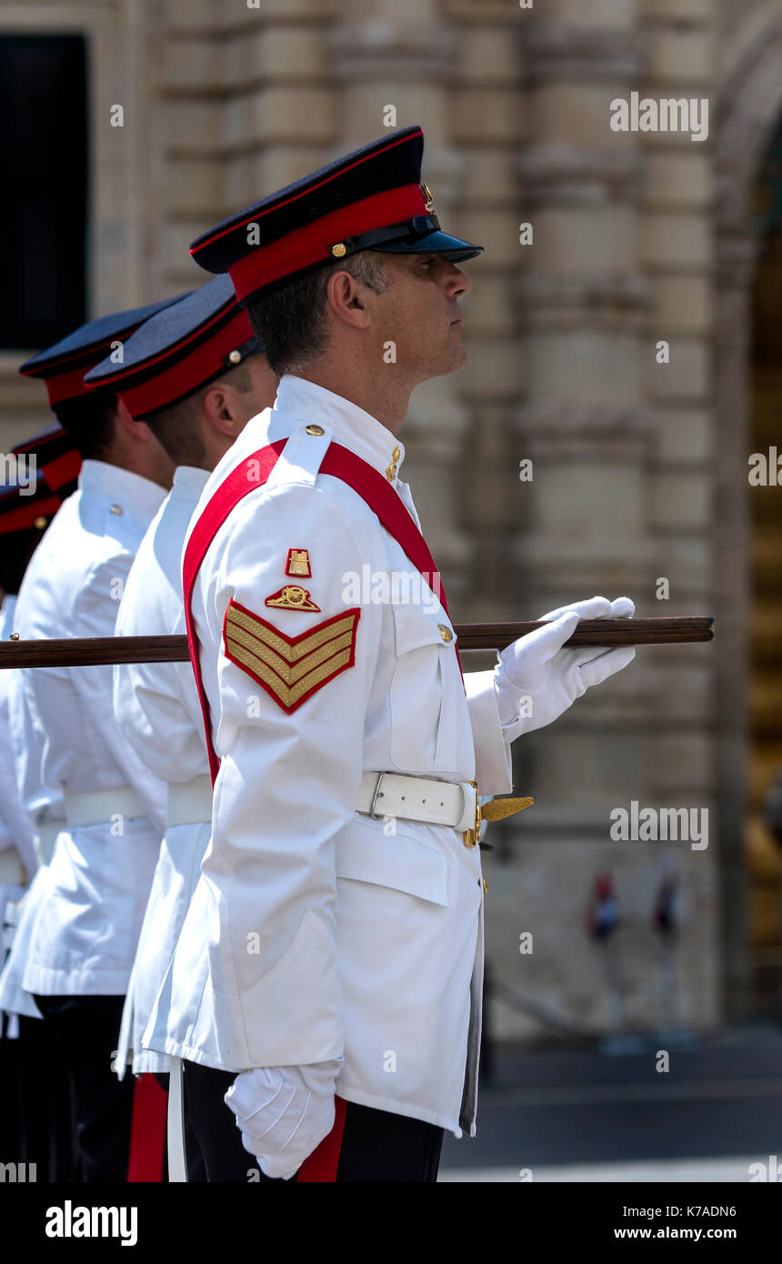 Armed Forces of Malta guard of honour during ceremony in front of the ...
