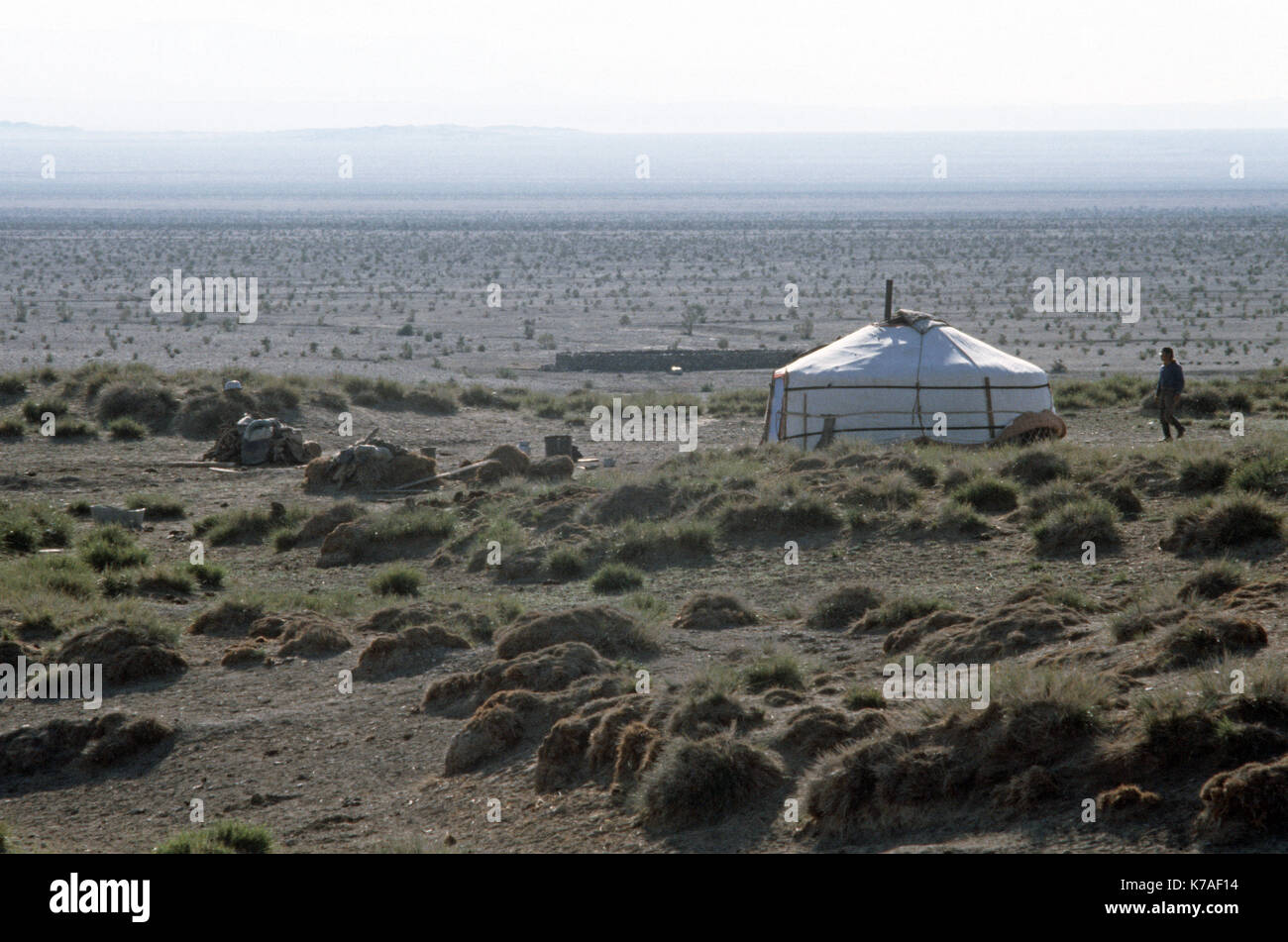 Single yurt in Gobi Desert, Gobi-Altai, Mongolia, Asia Stock Photo - Alamy