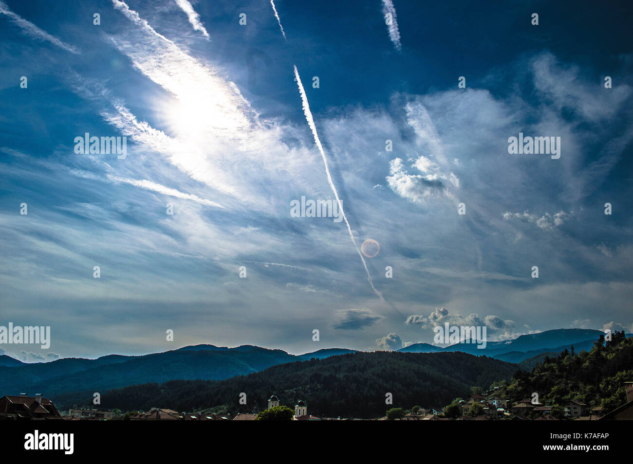 Skylines over the mountains Stock Photo - Alamy