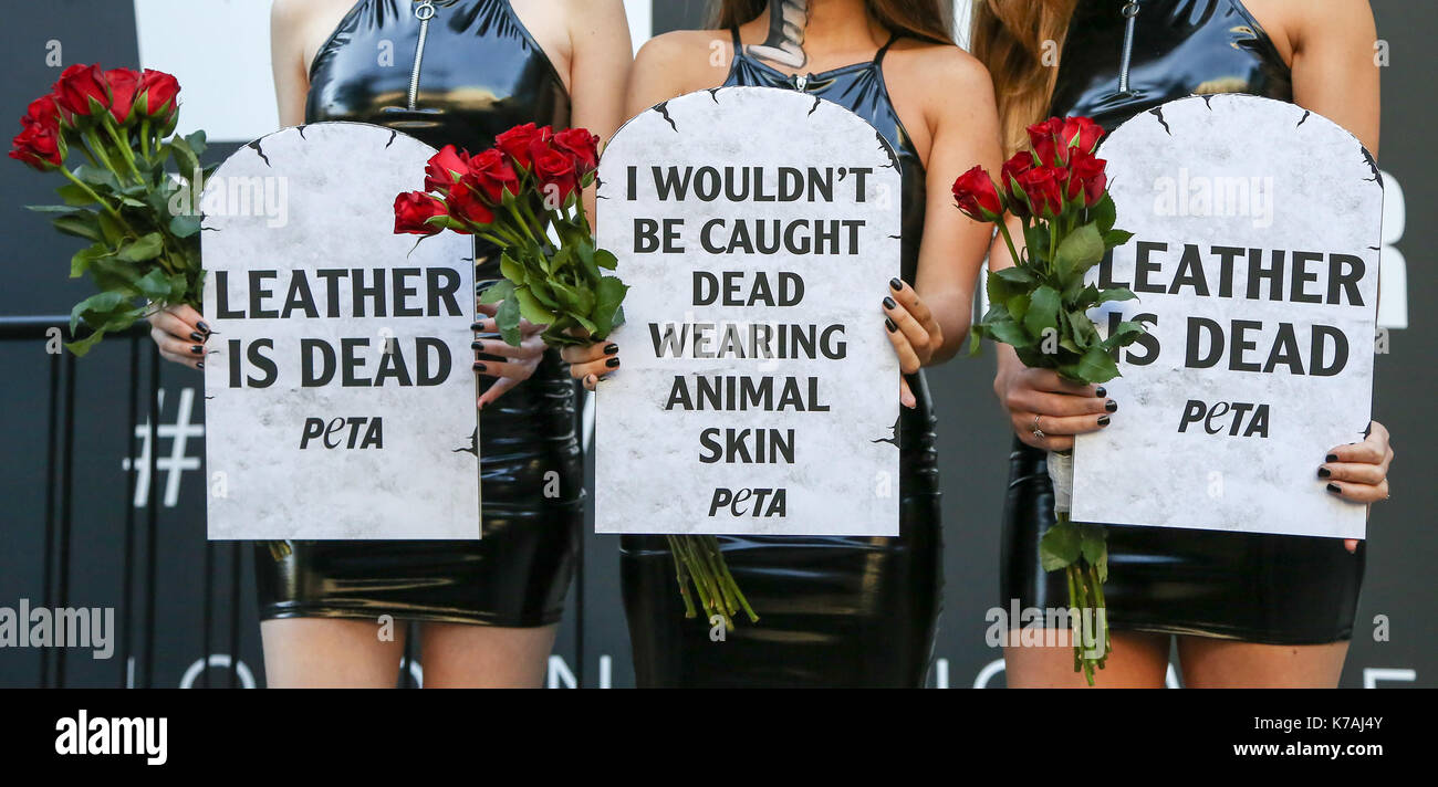 London, UK. 15th Sep, 2017. PETA (People for the Ethical Treatment of ...