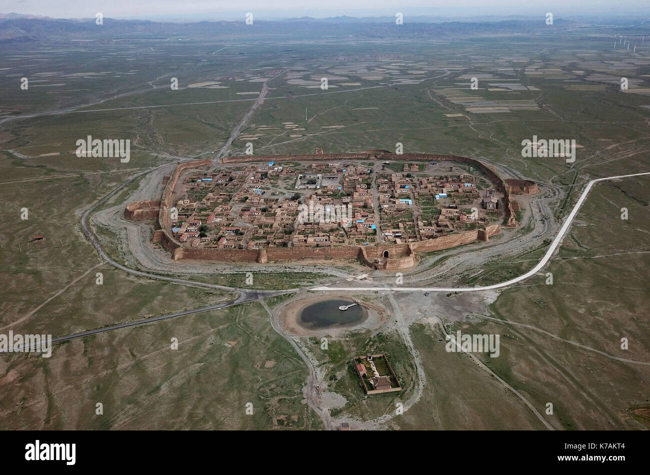 Jingtai. 1st Sep, 2017. An aerial photo taken on Sept. 1, 2017 shows ...