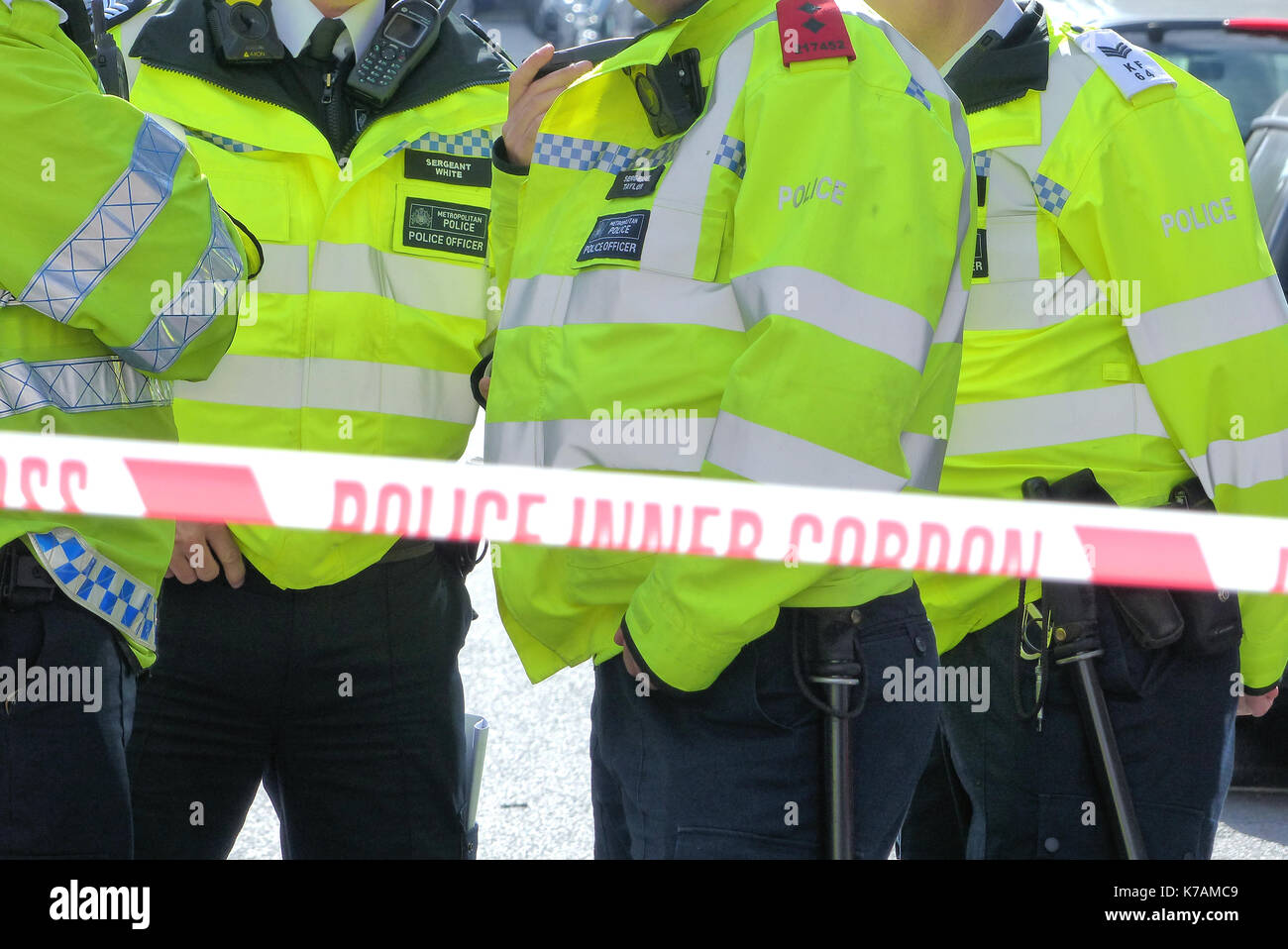London UK. September 15th 2017. A massive police cordon has been ...