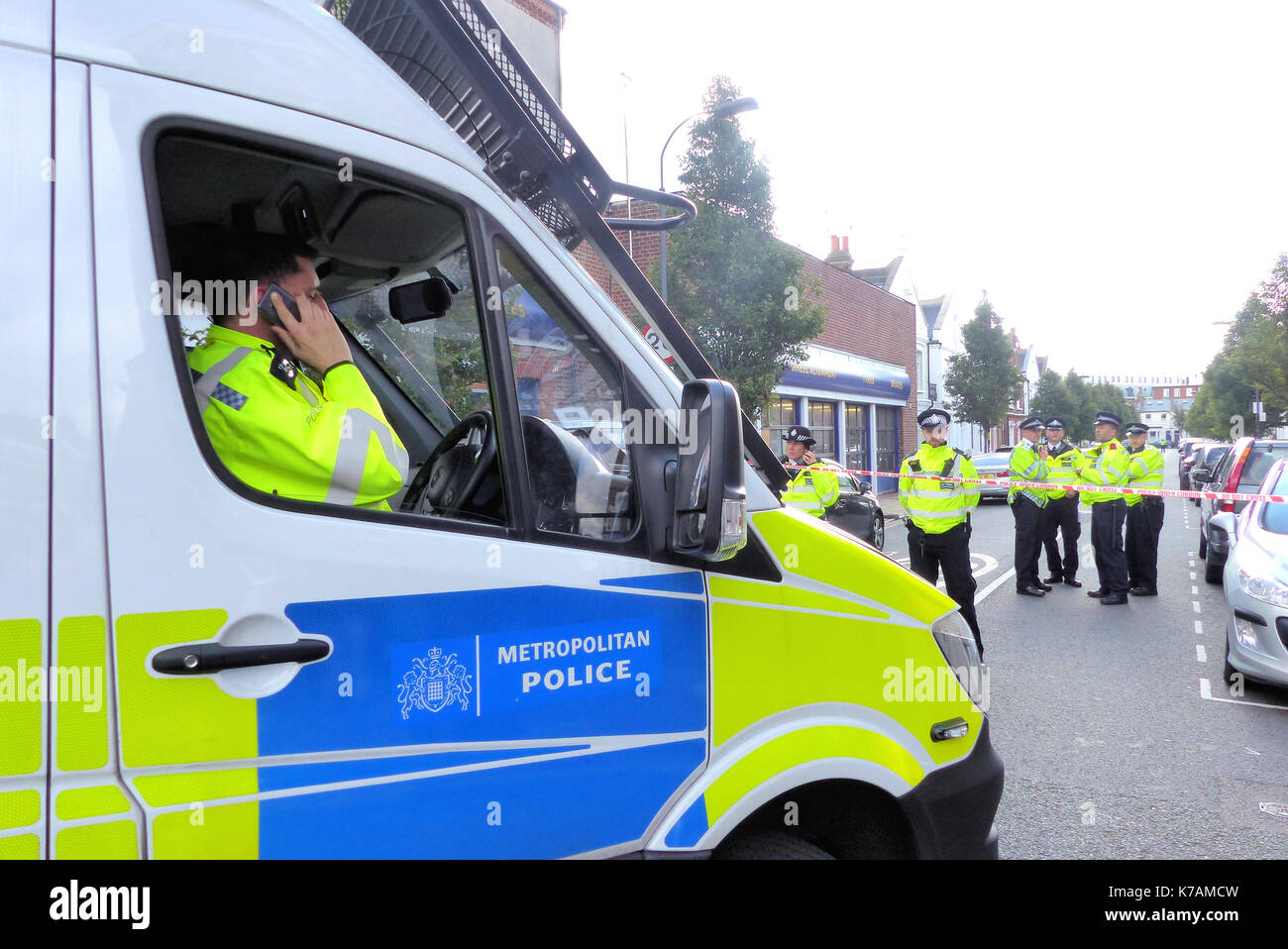 London UK. September 15th 2017. A massive police cordon has been ...