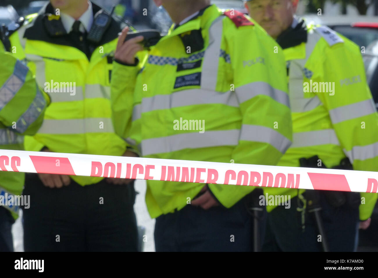 London UK. September 15th 2017. A massive police cordon has been ...