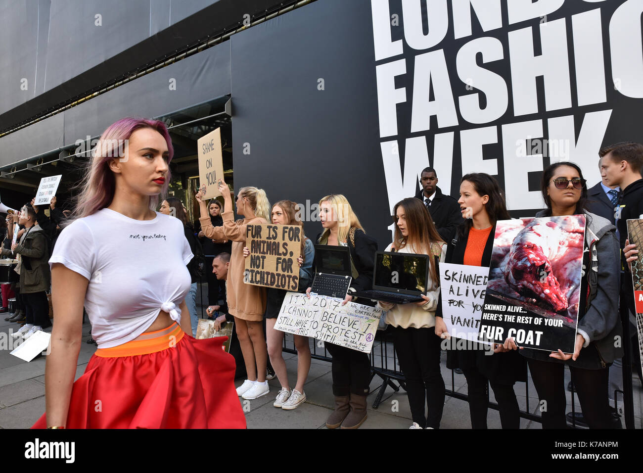 Anti fur protesters hi-res stock photography and images - Alamy