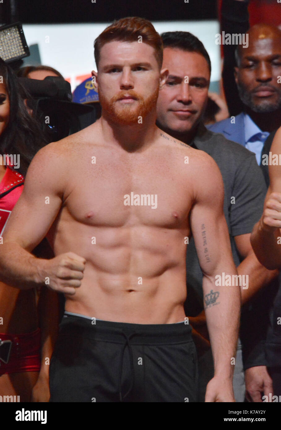Las Vegas, Nevada, USA. 15th Sep, 2017. Boxer Canelo Alvarez attends ...
