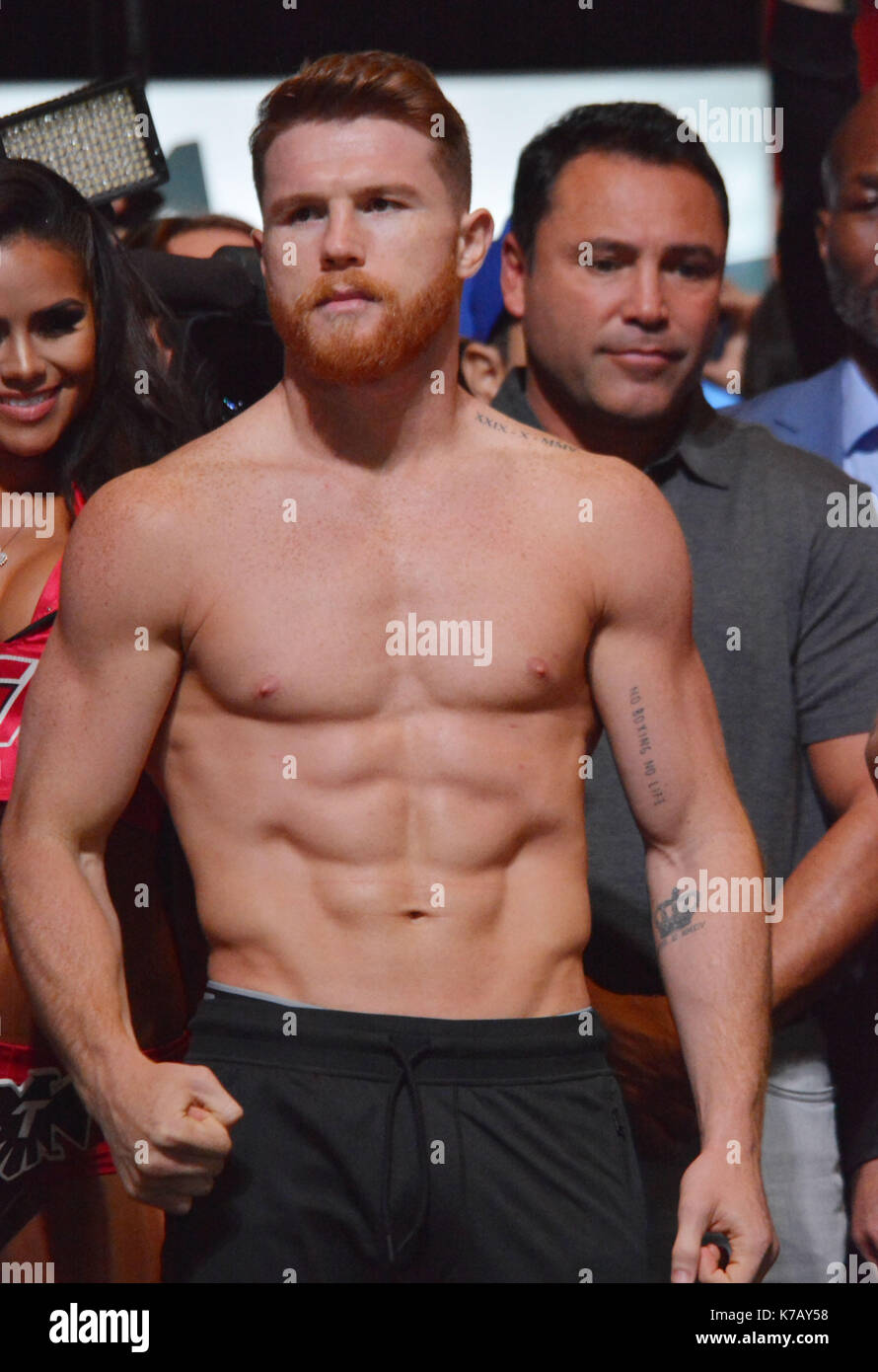 Las Vegas, Nevada, USA. 15th Sep, 2017. Boxer Canelo Alvarez attends ...