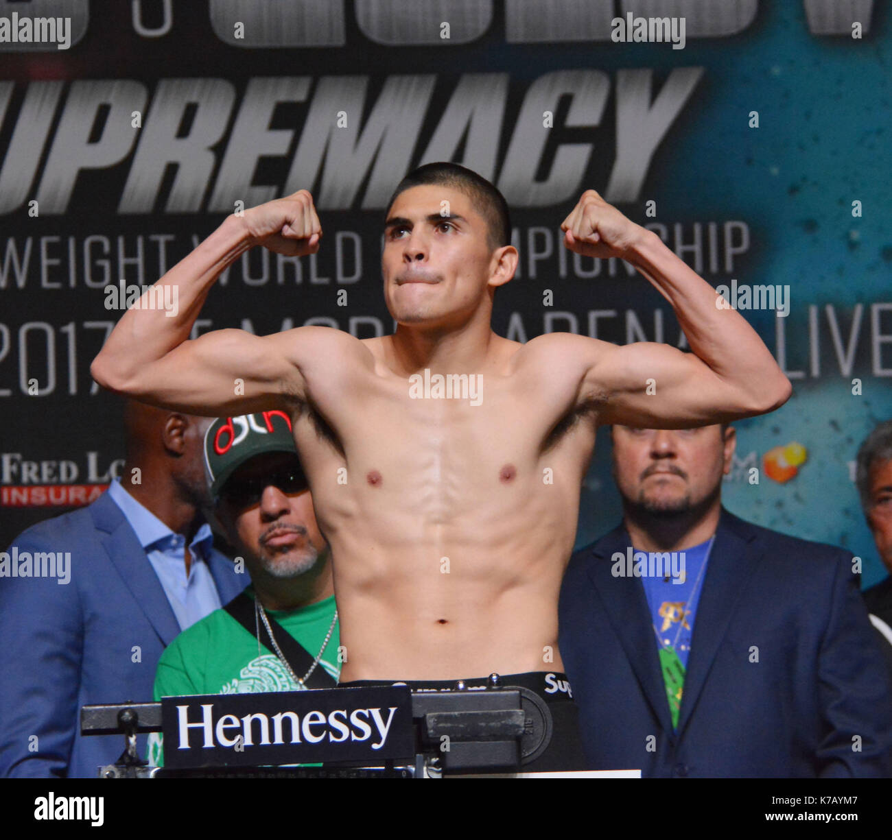 Las Vegas, Nevada, USA. 15th Sep, 2017. Boxer Diego De La Hoya attends ...