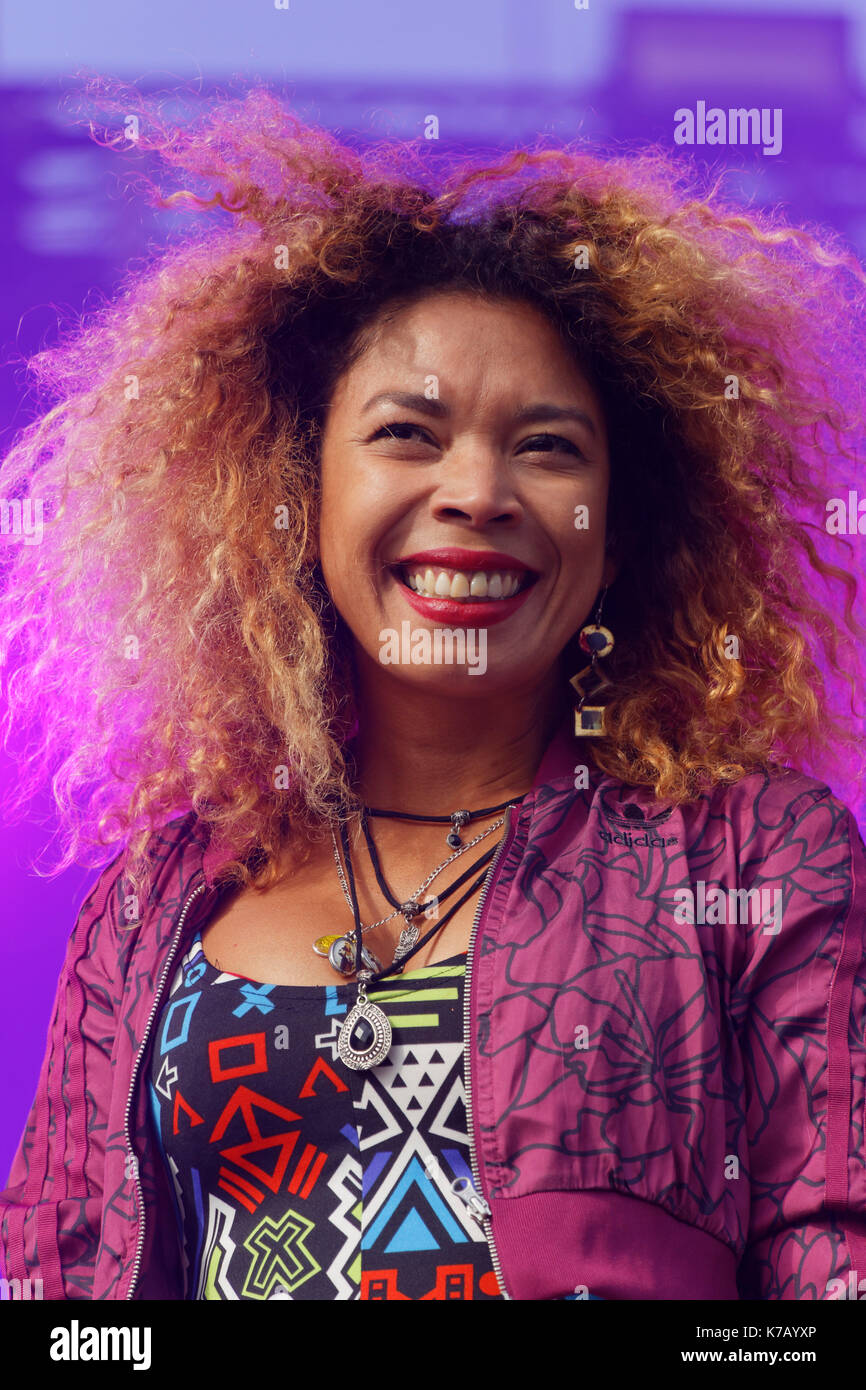 La Courneuve, France. 15th Sep, 2017. Flavia Coelho performs during the ...