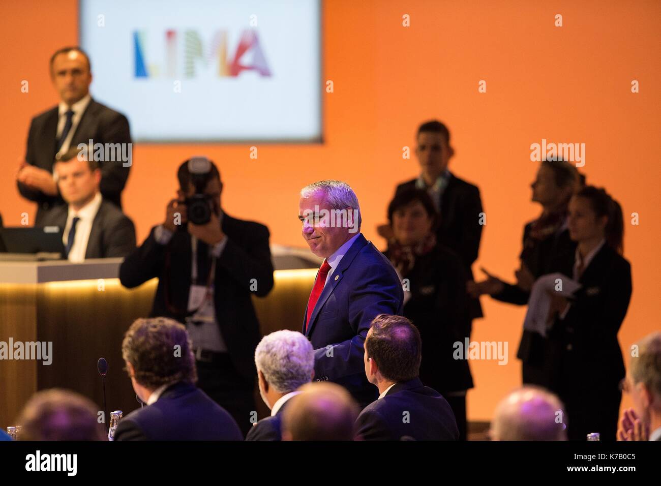 Lima, Peru. 15th Sep, 2017. International Equestrian President Ingmar ...