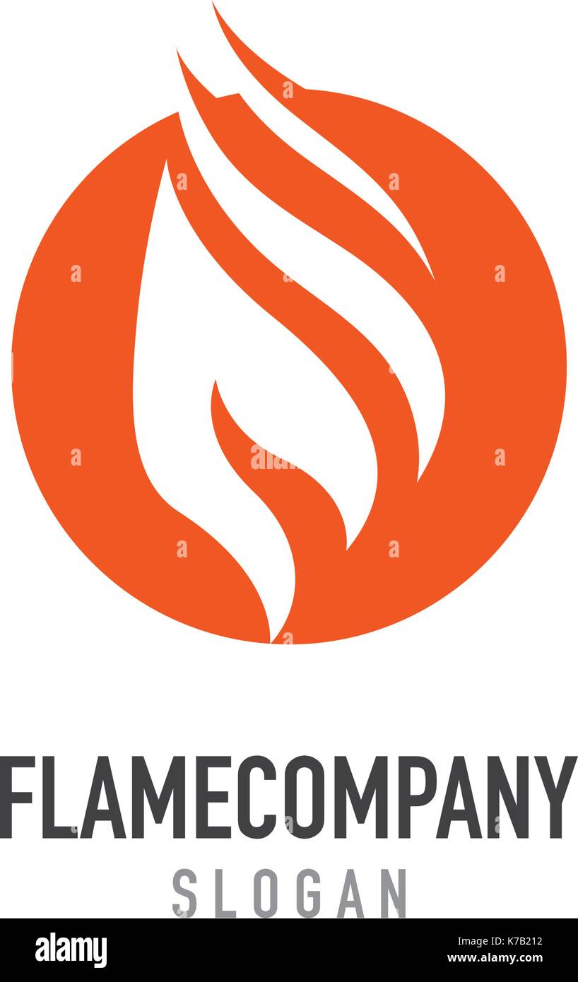 Fire flame Logo Template vector icon Oil, gas and energy logo concept ...