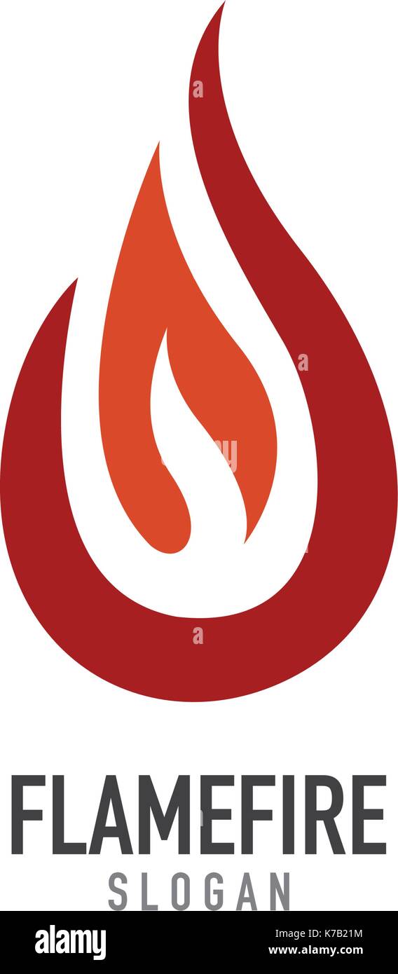 Fire flame Logo Template vector icon Oil, gas and energy logo concept ...